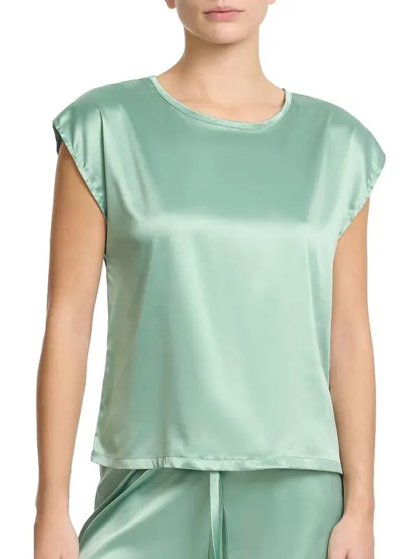 Hanky Panky Satin Sleep Top - Green Tea