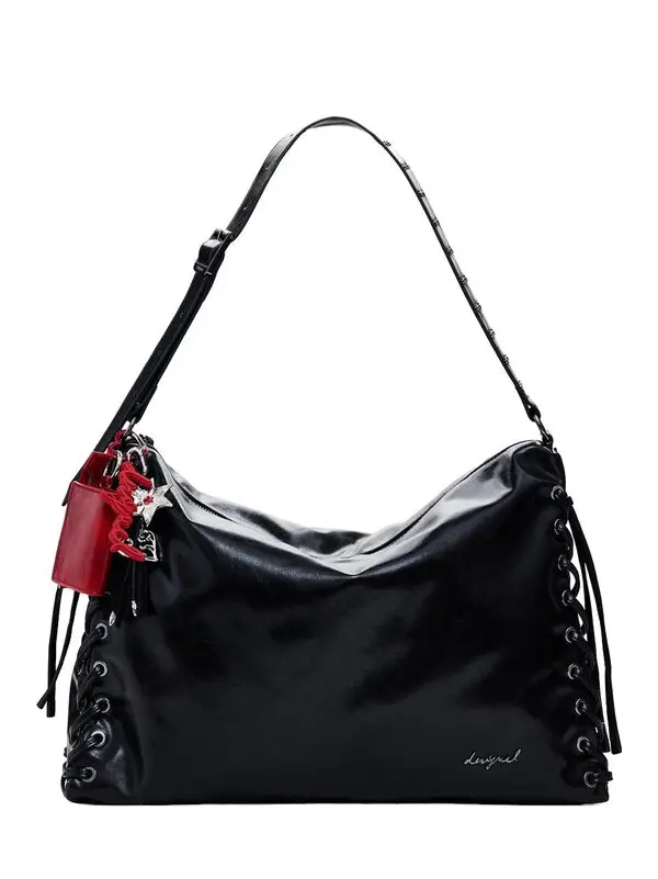 Desigual Faux Leather Shoulder Bag - Black