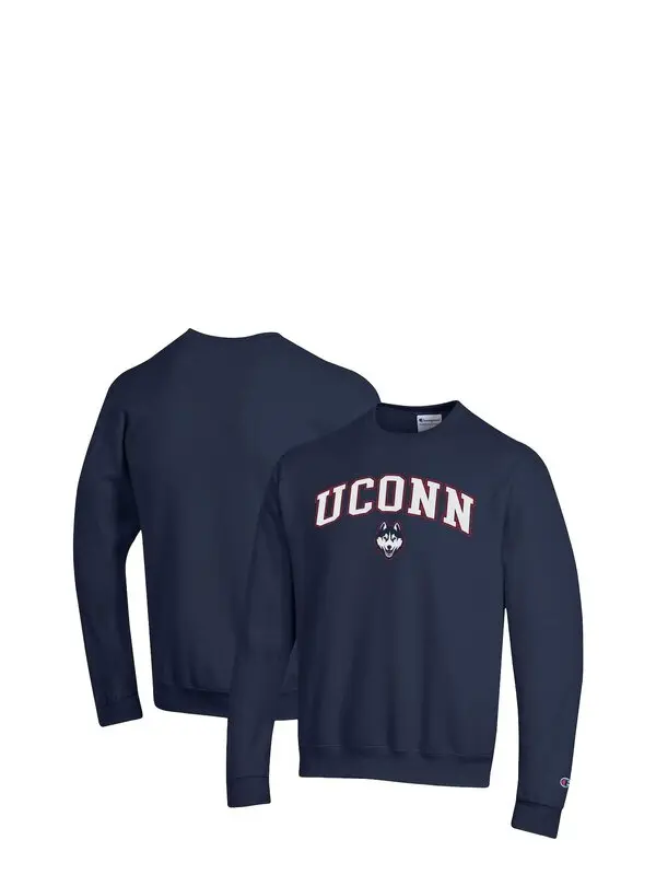 Champion Uconn Huskies Arch Over Logo Pullover Sweatshirt - Navy