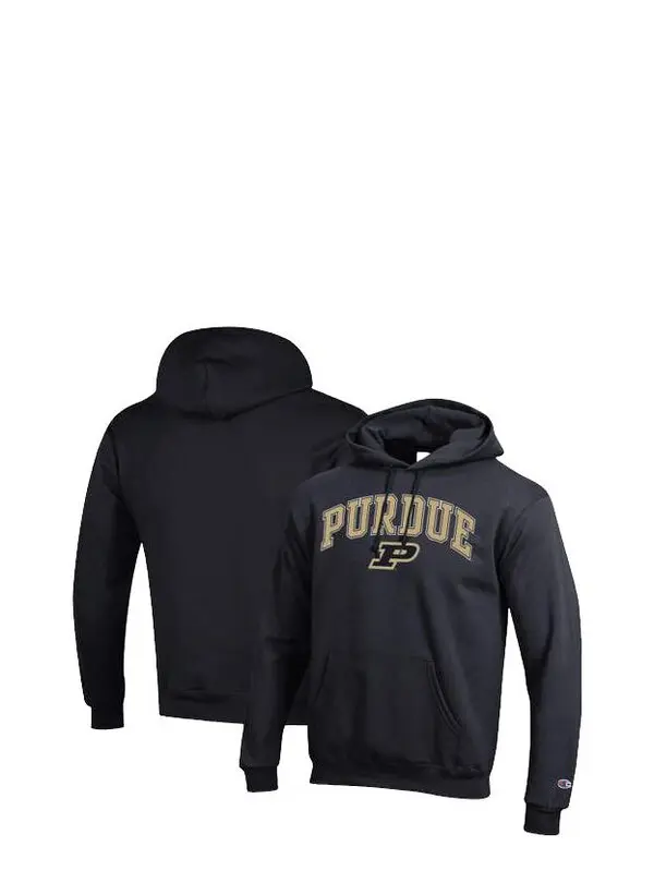 Champion Purdue Boilermakers Arched Logo Fleece Pullover Hoodie - Black
