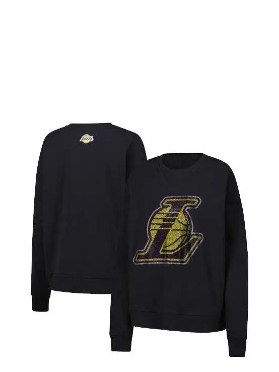 Terez Los Angeles Lakers Gemstone Logo Pullover Sweatshirt - Black