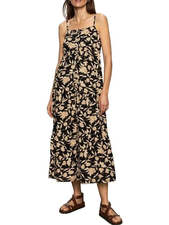 Sanctuary Tiered Picot Maxi Dress - Bandana Print