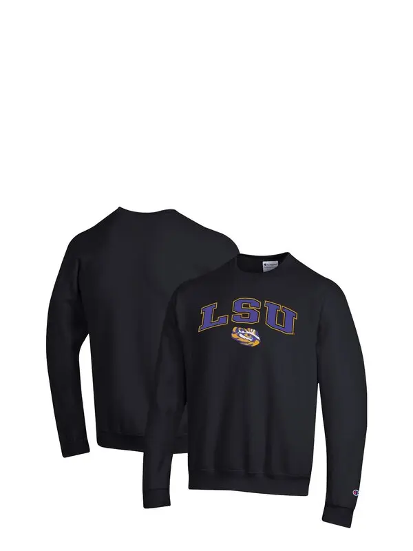 Champion Lsu Tigers Arch Over Logo Pullover Sweatshirt - Black