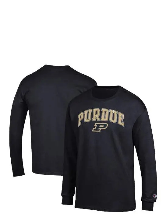 Champion Purdue Boilermakers Arch Over Logo Long Sleeve T-shirt - Black