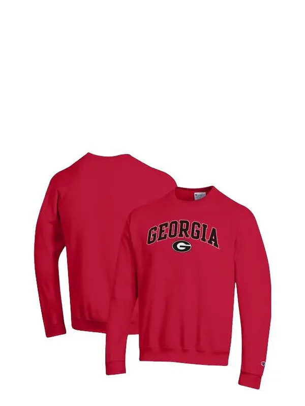 Champion Georgia Bulldogs Arch Over Logo Pullover Sweatshirt - Red