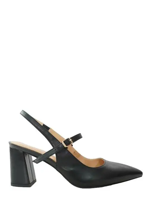 BELLE & BLOOM Up And Away Mary Jane Slingback Mules - Black