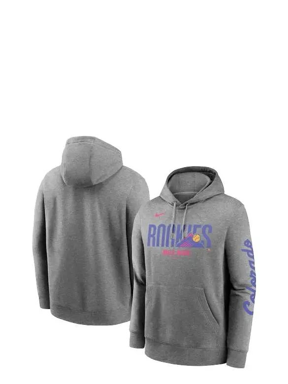 Nike Colorado Rockies 2025 City Connect French Terry Pullover Hoodie - Heather Gray