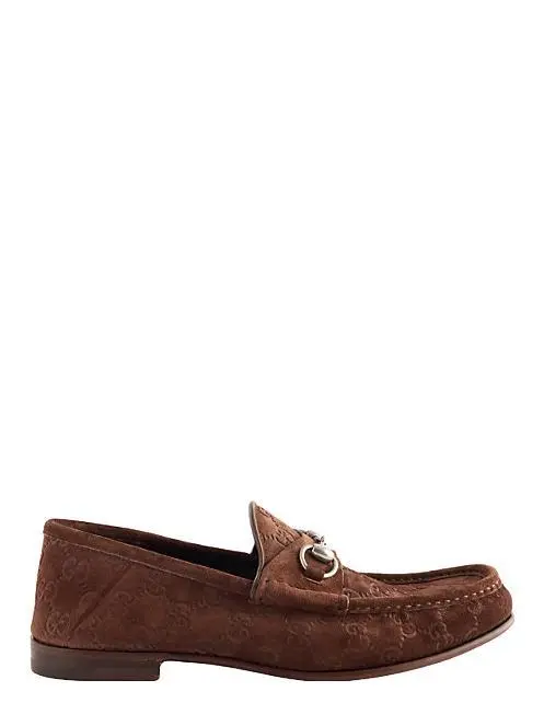 Gucci Horsebit 1953 Suede Moccasins - Fancy Brown
