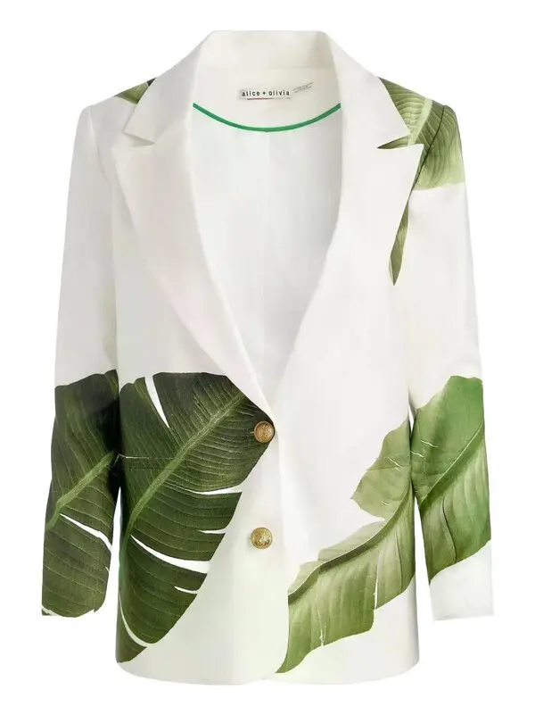 Alice + Olivia Elna Blazer - White