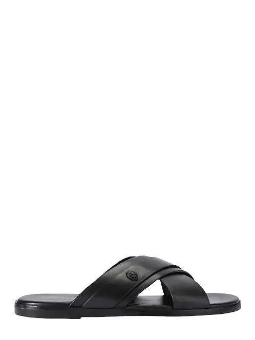 Kurt Geiger Bond Leather Slides - Black