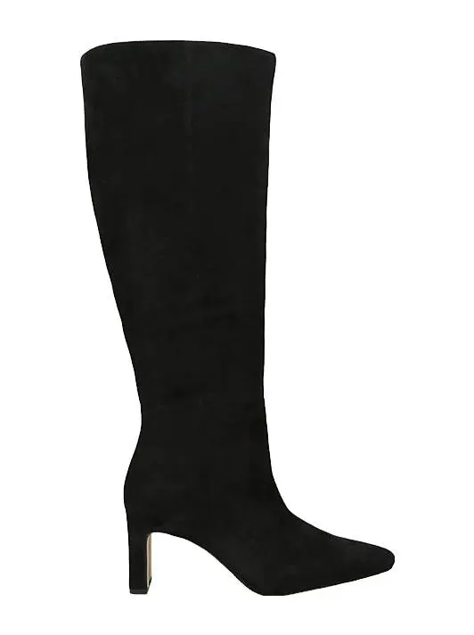 Sam Edelman Sylvia Knee-high Suede Heeled Boots - Black