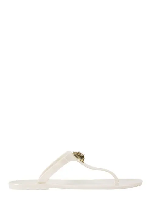 Kurt Geiger Maddison Faux-leather Flat Sandals - Bone