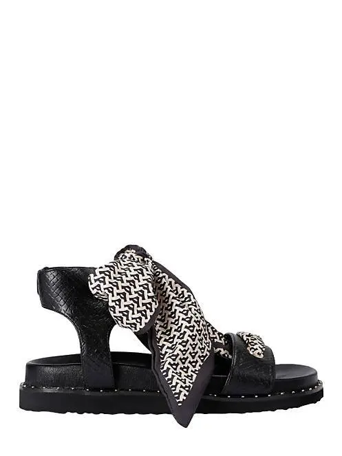 Carvela Sorrento Scarf Faux-leather Sandals - Black
