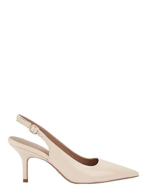 Carvela Faux-leather Slingback Kitten Heel Courts - Pink