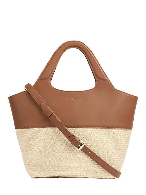 LK BENNETT Carly Raffia And Leather Cross-body Bag - Mul-brown