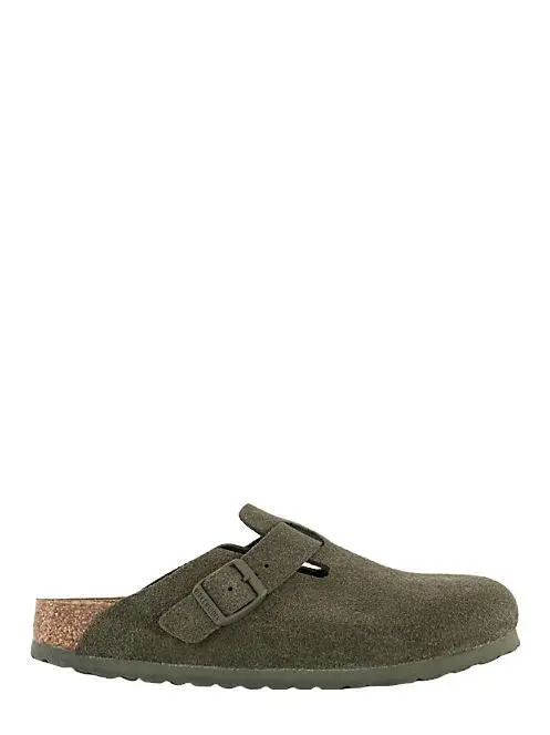 BIRKENSTOCK Boston Suede Clogs - Thyme