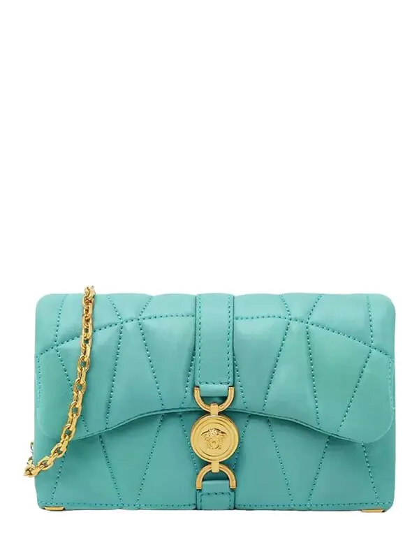 Versace Kleio Quilted Crossbody Bag - Green