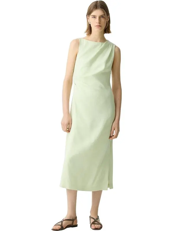 Theory Draped Midi Dress - Aloe