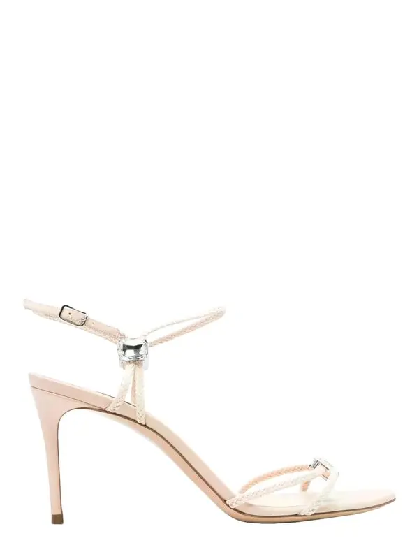 Casadei 80mm Crystal-embellished Sandals - Pink