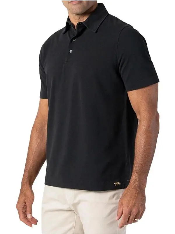 Robert Talbott Walker Short Sleeve Polo Shirt - Black