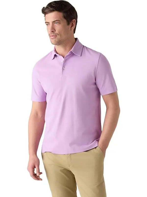 Robert Talbott Walker Short Sleeve Polo Shirt - Classic Lavender