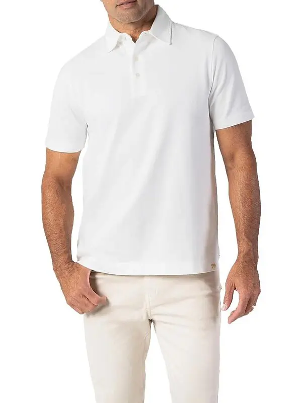Robert Talbott Walker Short Sleeve Polo Shirt - White