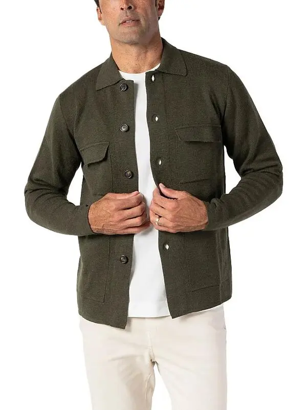 Robert Talbott Landon Sweater Jacket - Dark Olive
