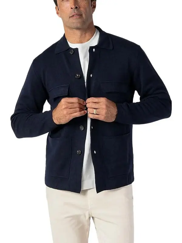 Robert Talbott Landon Sweater Jacket - Navy
