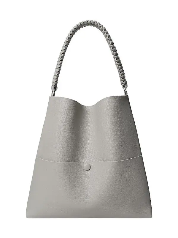 Callista Slim M Grained Leather Tote - Oat