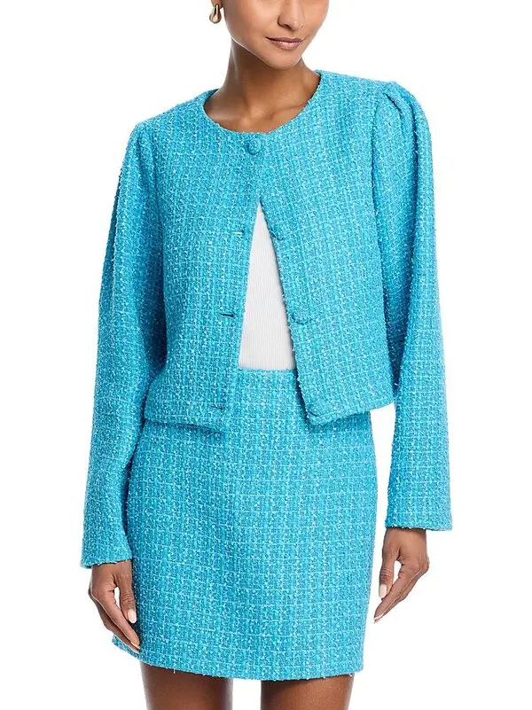 Aqua Tweed Jacket - Turquoise