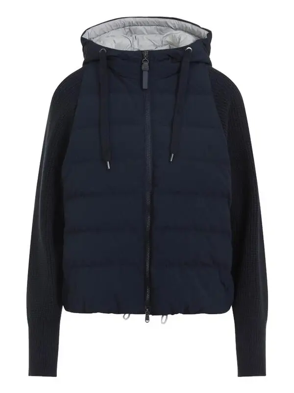 Brunello Cucinelli Knit Down Jacket - Blue