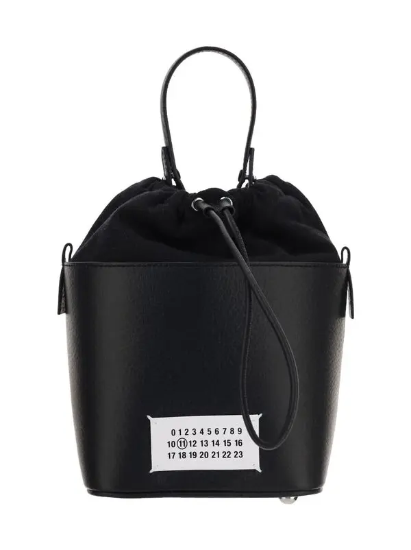 MAISON MARGIELA Leather Bucket Bag - Black