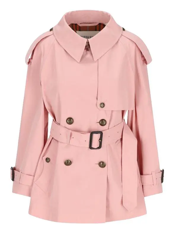 Burberry Short Fitzrovia Trench Coat - Begonia Pink Ww Pro