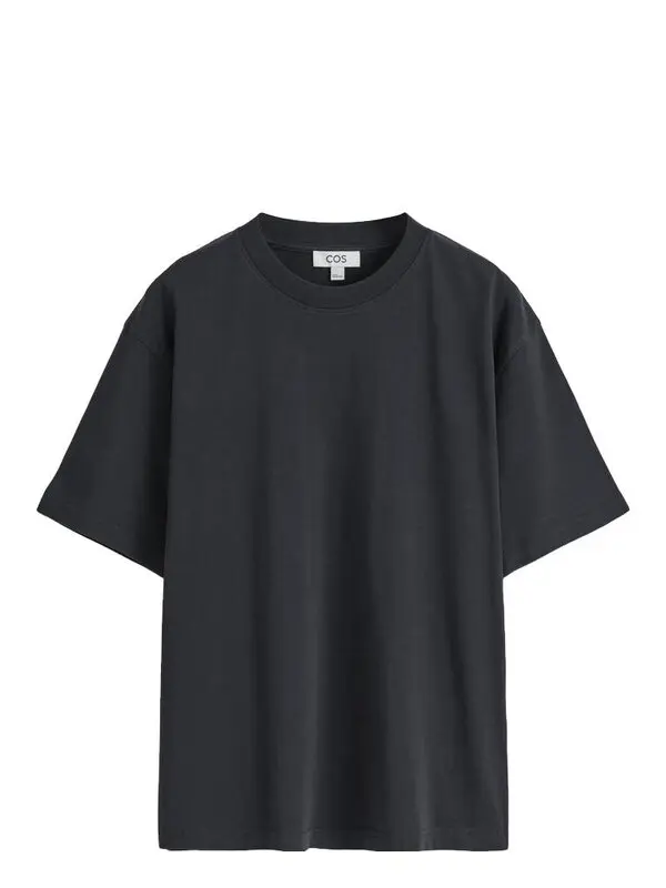 Cos Relaxed Lightweight Cotton T-shirt - Navy