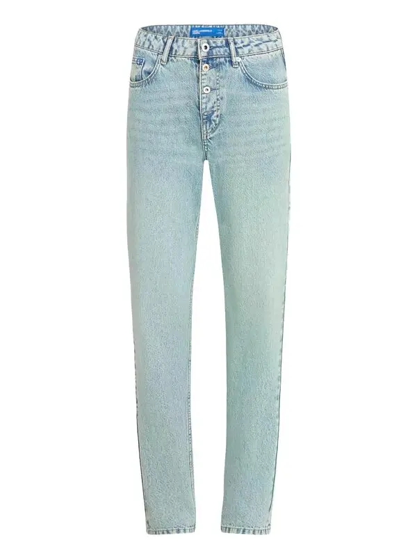 Karl Lagerfeld Logo-patch Jeans - Blue