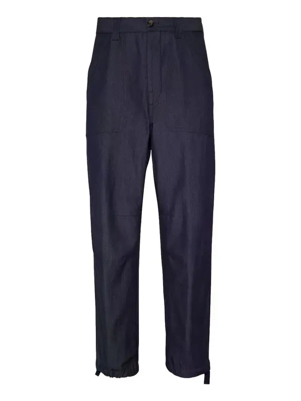 Brunello Cucinelli Button-fastening Trousers - Blue