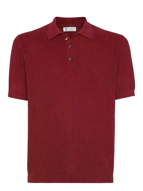 Brunello Cucinelli Cotton Polo Shirt - Red