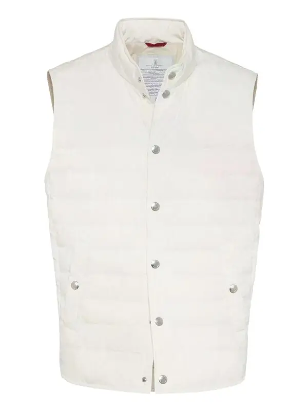 Brunello Cucinelli Lightweight Down Gilet - White
