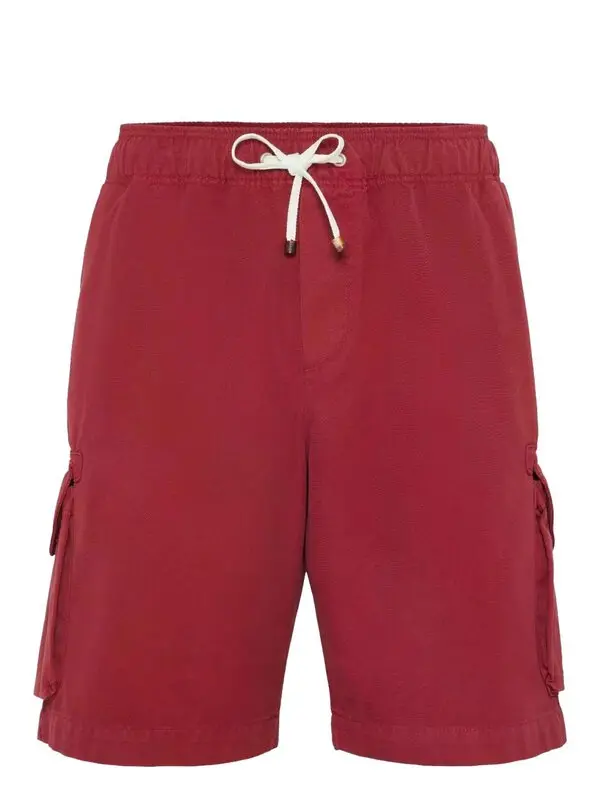 Brunello Cucinelli Cargo-pockets Shorts - Red
