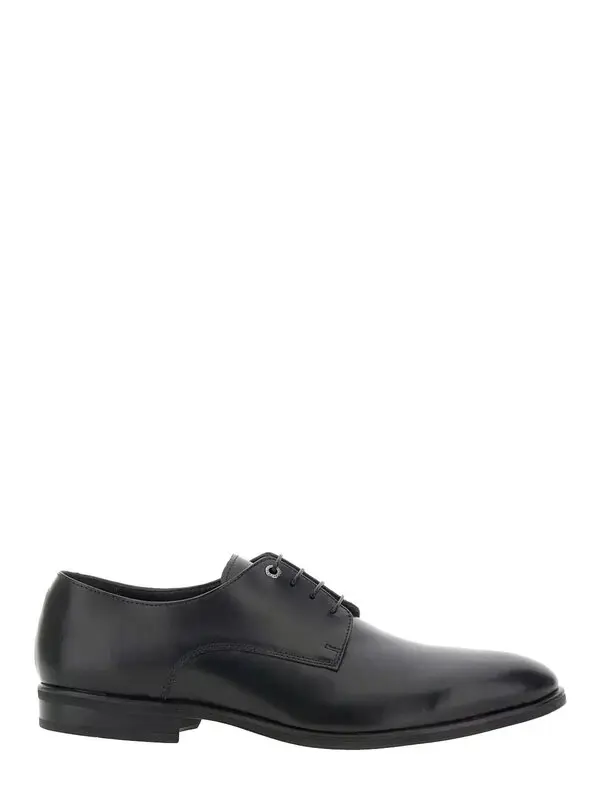 CARLO PIGNATELLI Leather Derby Shoes - Black