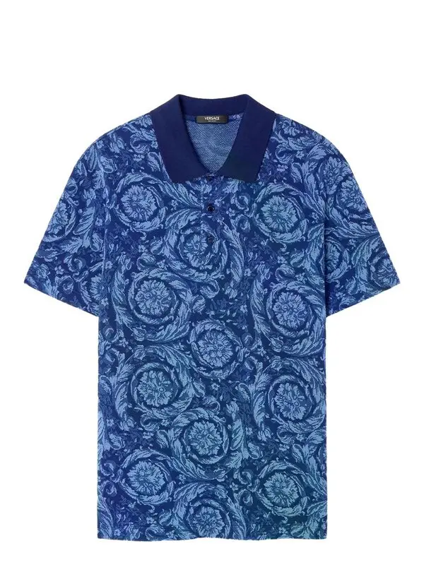 Versace Barocco Polo Shirt - Blue