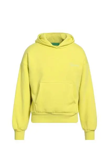 GARMENT WORKSHOP Cotton Jersey Embroidered Logo Hoodie - Yellow