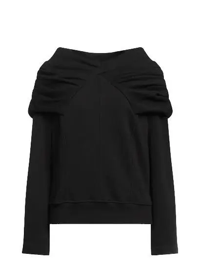JIJIL Solid Long Sleeve Sweatshirt - Black