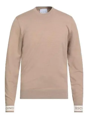 RICHMOND X Solid Knit Crewneck Sweater - Beige