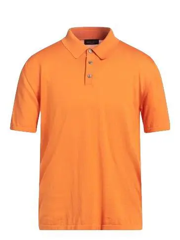 ROBERTO COLLINA Cotton Polo Sweater - Orange