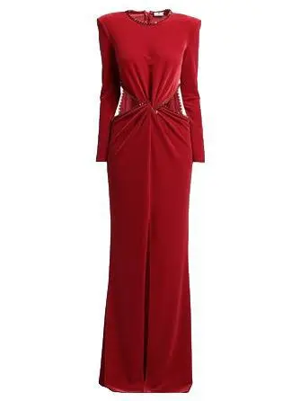 Elisabetta Franchi Carpet Maxi Gown - Red