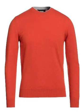 Alpha Studio Geelong Wool Crewneck Sweater - Orange