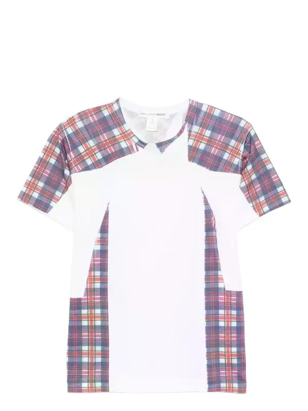 Comme Des Garçons Tartan Overprint T-shirt - White