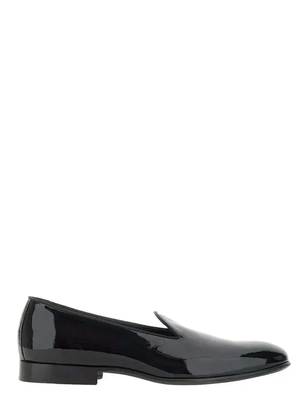 CARLO PIGNATELLI Rugan Leather Loafers - Black