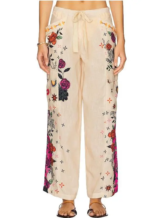 Agua Bendita X Alice Pants - Bohemian White Floral